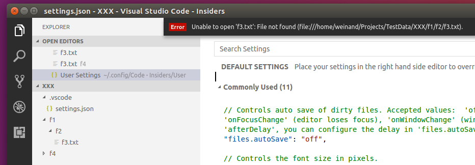 Linux: VS Code doesn't pick up file/folder moves outside of VS Code ...