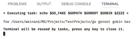 Cannot set GOPATH under tasks.options.env in tasks.json · Issue #39087 · microsoft/vscode · GitHub