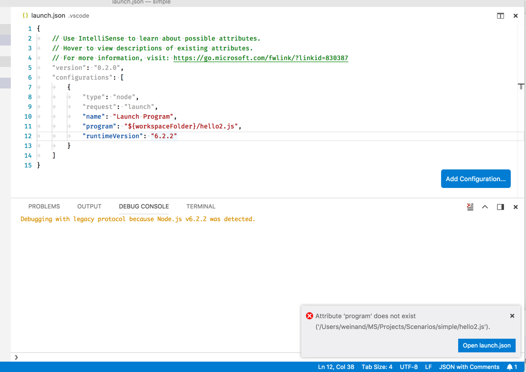 If A Debug Session Fails Show A Modal Error Not A Notification · Issue 44720 · Microsoft
