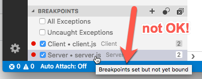 Breakpoint verification message shouldn't be shown outside of debug ...