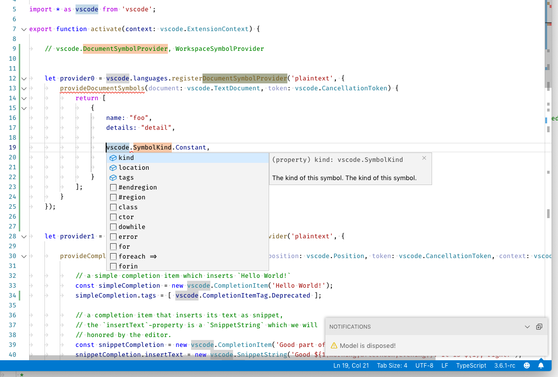 Model Disposed Error On Code Completion · Issue 79986 · Microsoftvscode · Github