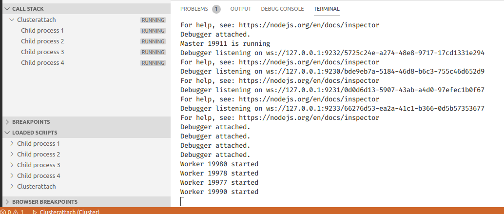 Attaching to cluster doesn't discover all child processes · Issue #132 ...