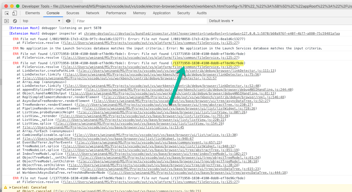 Link Detection In Debug Console Results In Fs Resolve Errors In Dev Tools · Issue 86587 4891