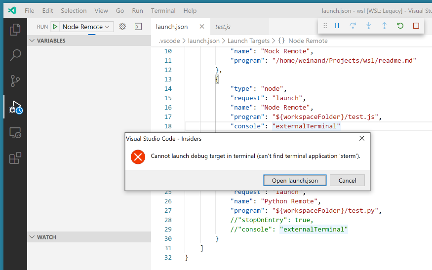 Remote Wsl Extension With C Extension Debugging Not Working · Issue 2453 · Microsoftvscode
