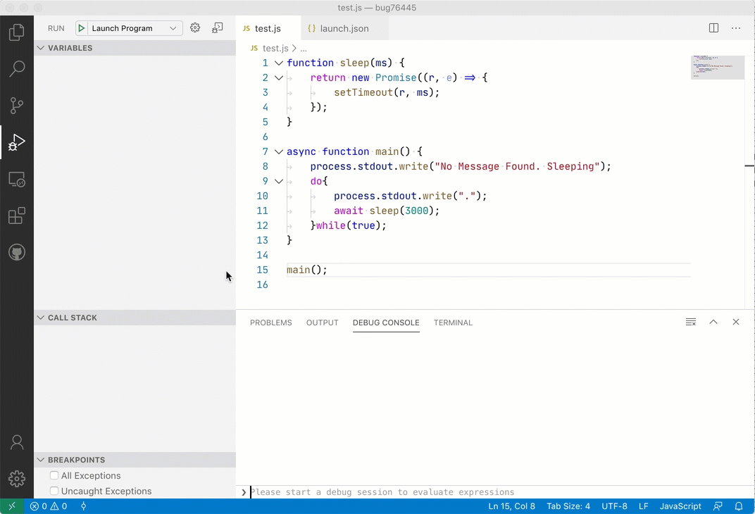 Output During Debugging Not Showing · Issue 76445 · Microsoftvscode · Github 