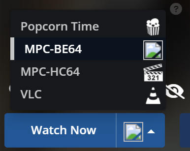 MPC-BE64 player option in Watch Now menu has a broken icon · Issue #2672 · popcorn-official ...