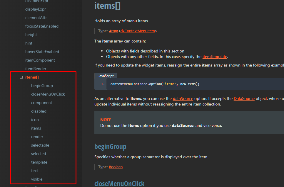 Incoherent docs about ContextMenu against DxDataGrid · Issue #13126 · DevExpress/DevExtreme · GitHub