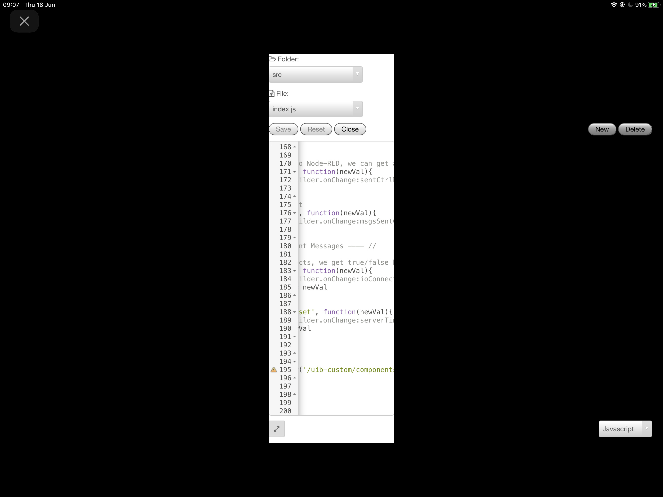 Expanding editor on iOS does not work as expected. · Issue #93 · TotallyInformation/node-red ...