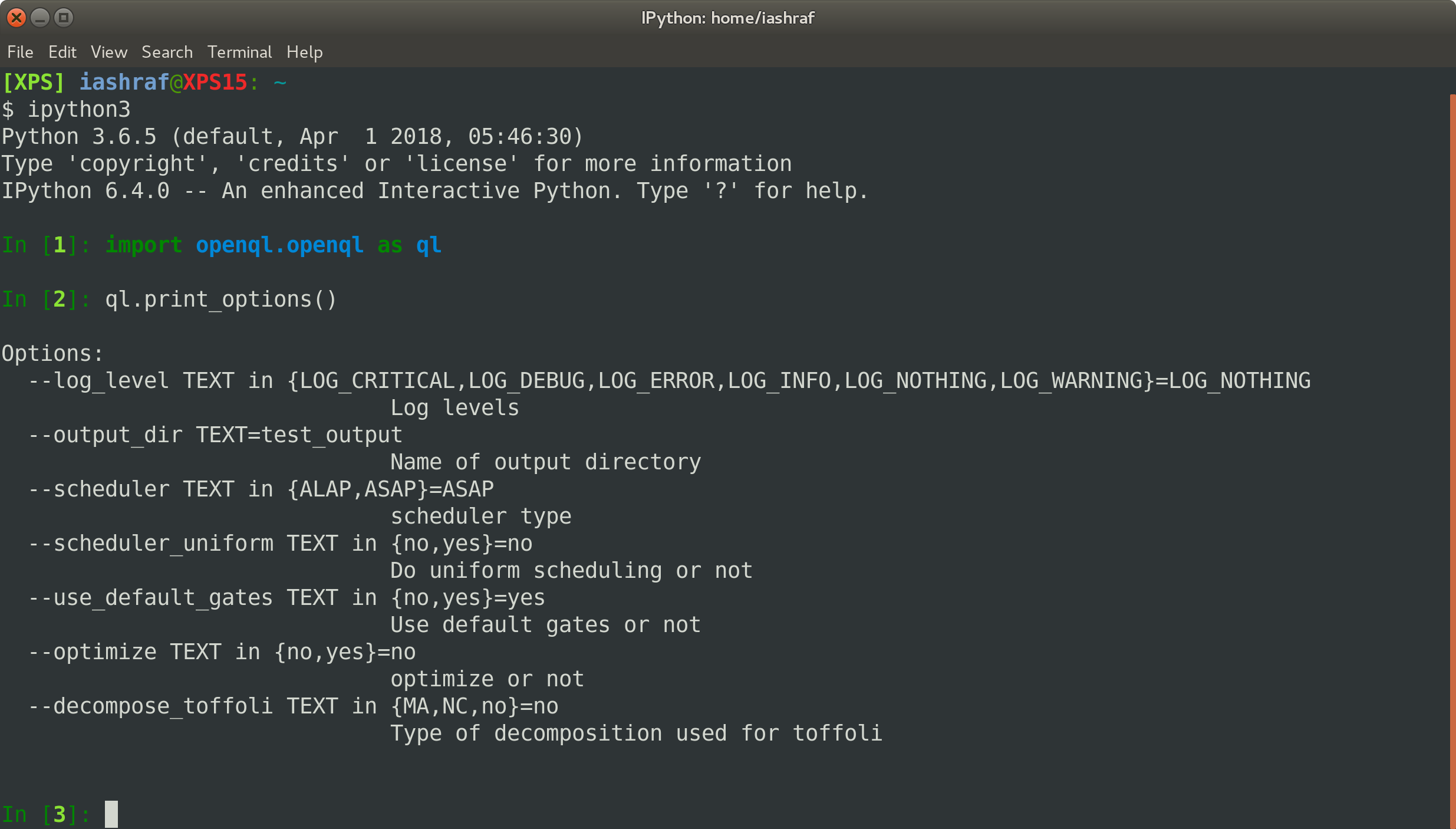 ql.print_options() not working · Issue #165 · QuTech-Delft/OpenQL · GitHub
