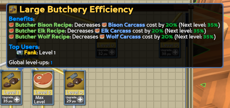Alpha.6 [B8ce025e] Large Butchery Efficiency should increase output instead if decrease input ...