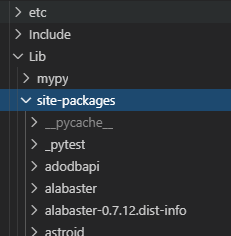 Extension hides site-packages directory in workbench explorer · Issue ...