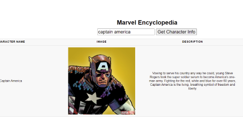 GitHub - NewAgeRobot/MarvelEncyclopedia: The objective is to be able to look up characters, get ...