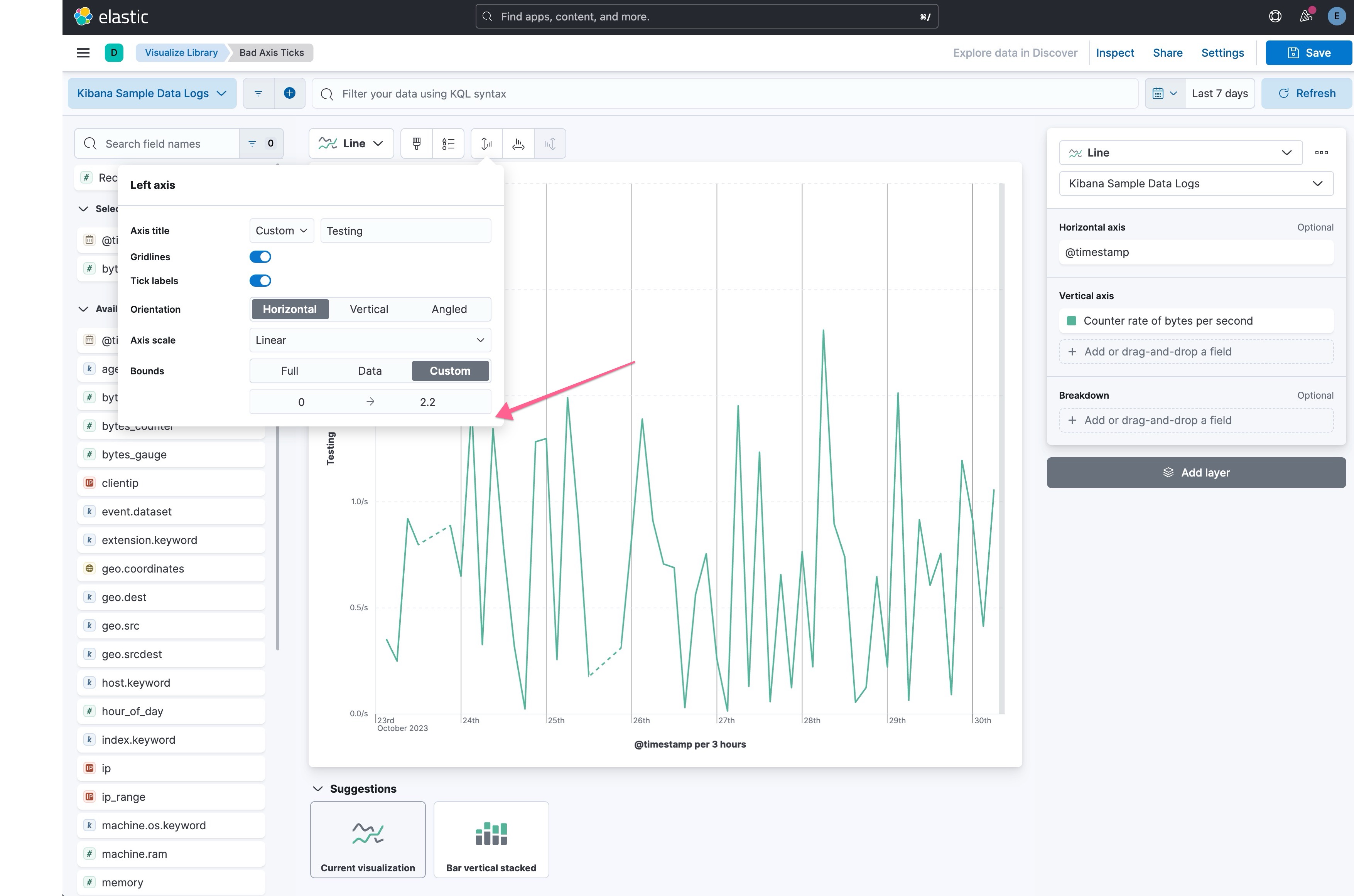 Axis Tick Label Formatter Independent From The Data Value Formatter · Issue 170154 · Elastic