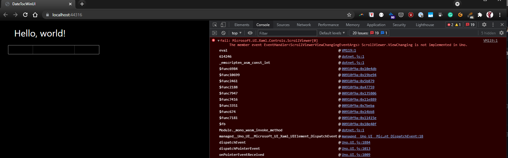 `ScrollViewer.ViewChanging` is not implemented in Uno · Issue #6746 · unoplatform/uno · GitHub