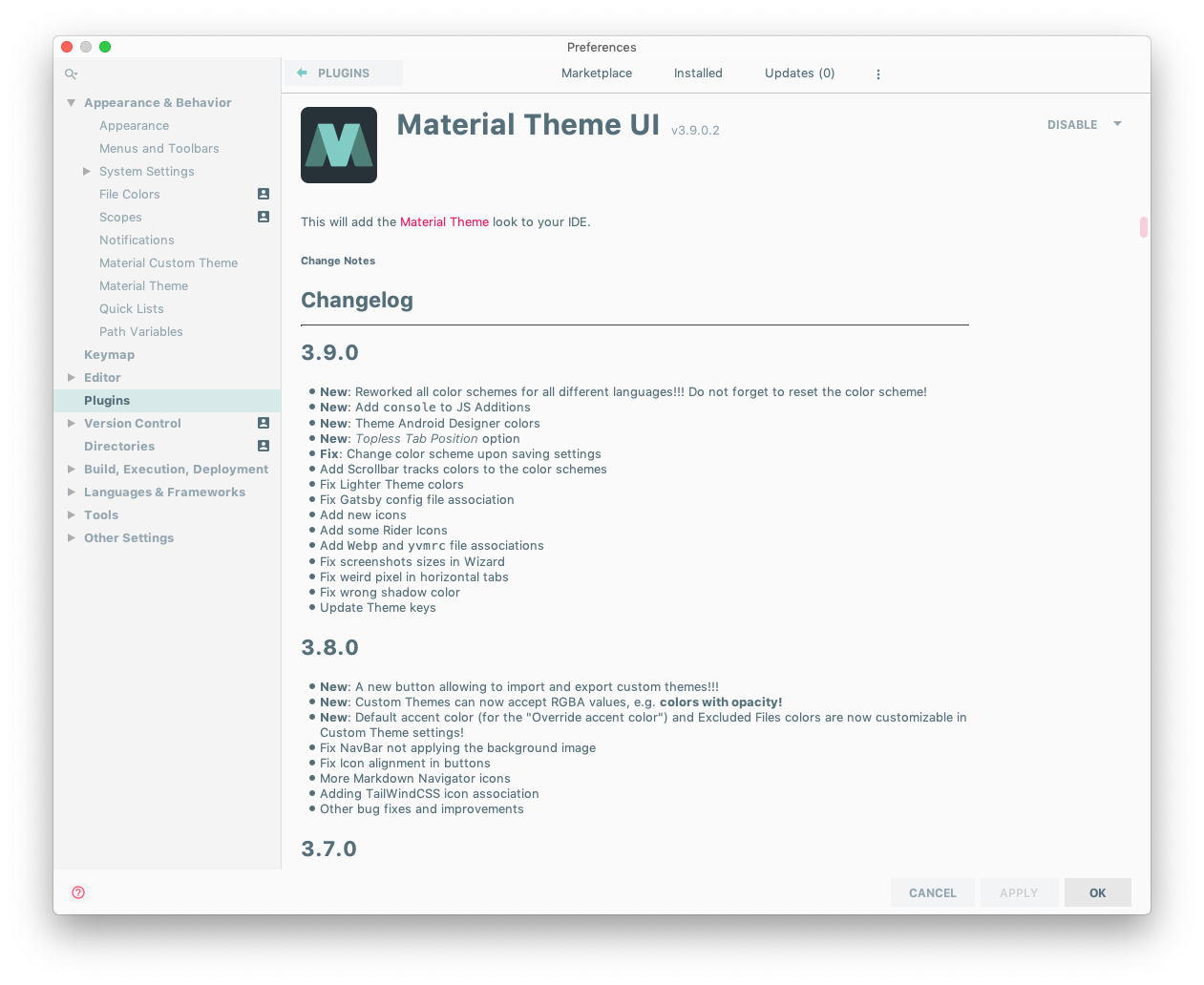 Plugin Material Theme UI Download or Install failed Pycharm Pro 2019.1. ...