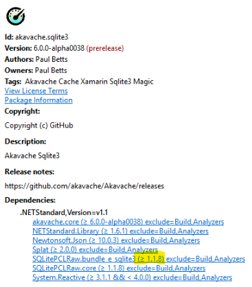 1.1.9 breaks net46 consumer · Issue #205 · ericsink/SQLitePCL.raw · GitHub