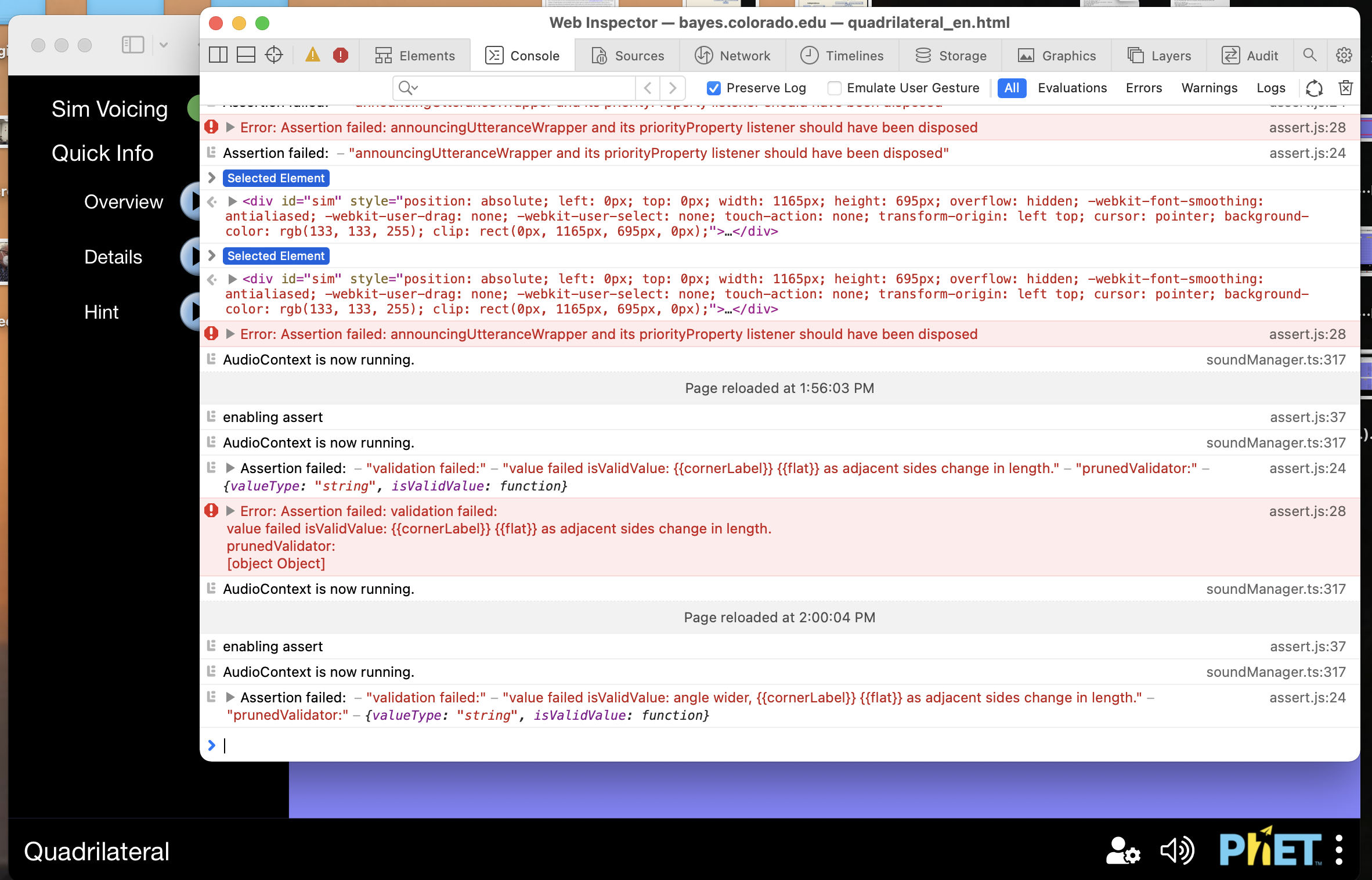 Sim is not responsive, or slow to respond and then crashes · Issue #242 · phetsims/quadrilateral ...