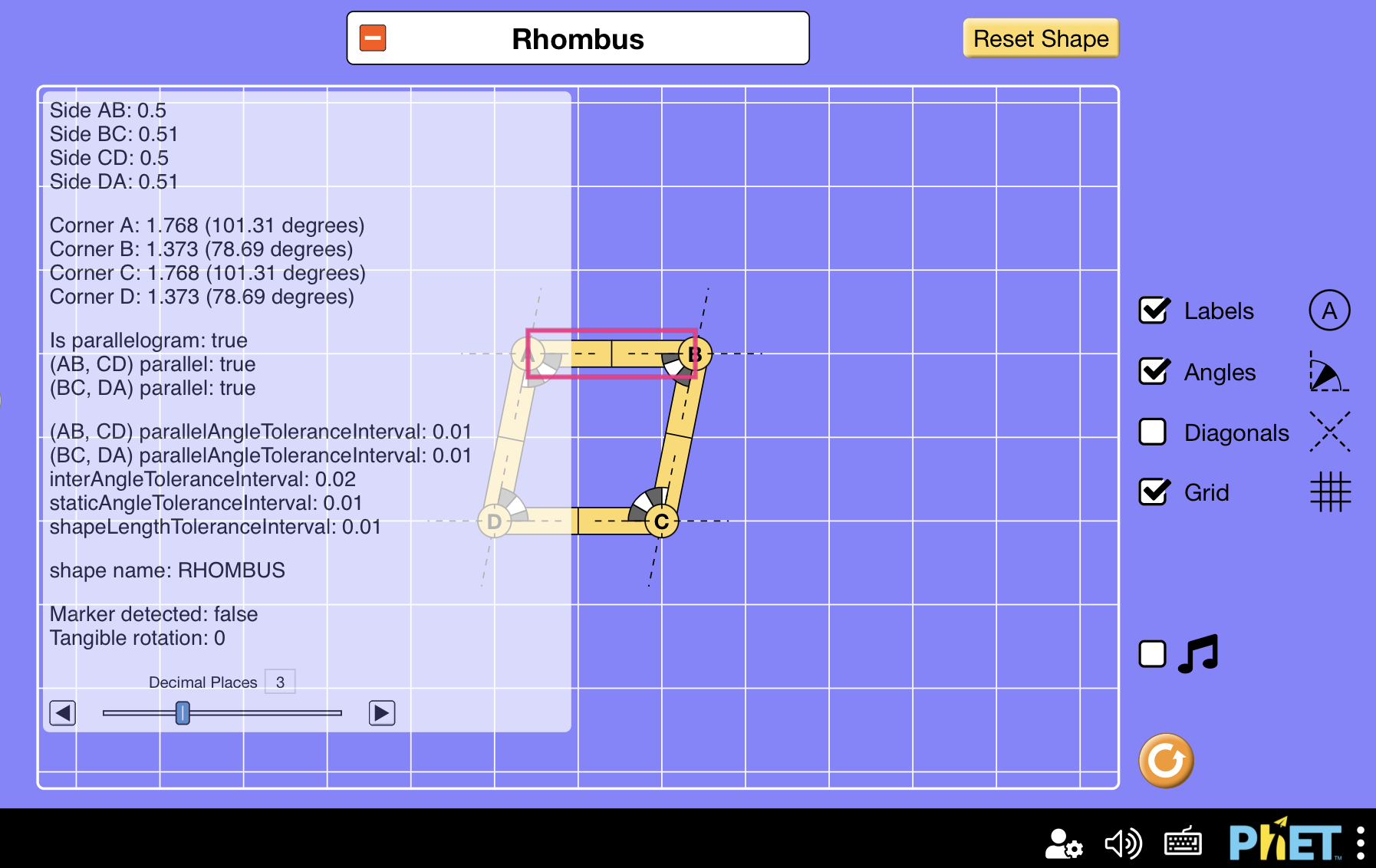 Concern for Rhombus and side length changes · Issue #212 · phetsims/quadrilateral · GitHub