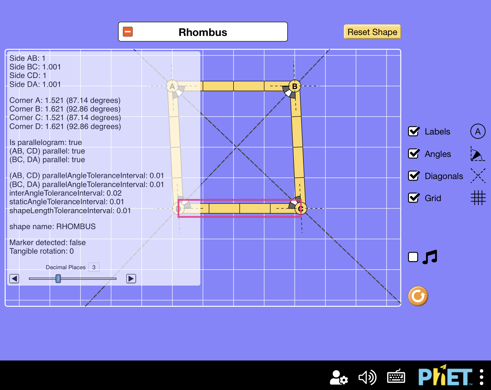 Concern for Rhombus and side length changes · Issue #212 · phetsims/quadrilateral · GitHub