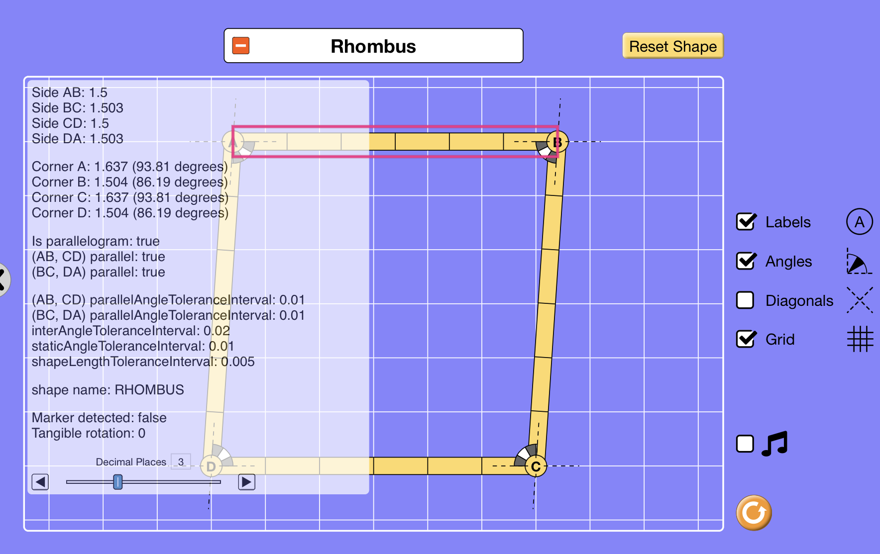 Concern for Rhombus and side length changes · Issue #212 · phetsims/quadrilateral · GitHub