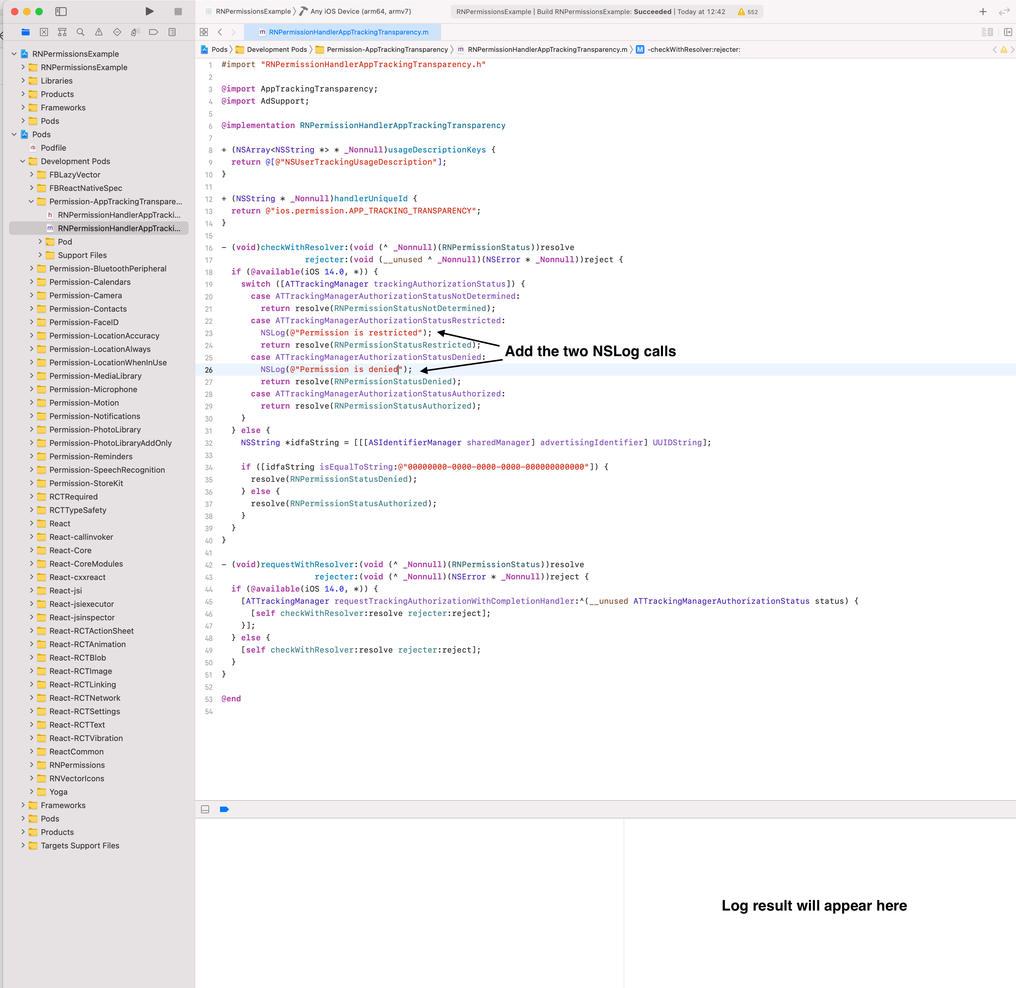 iOS 14's ATT prompt is not triggered on actual devices · Issue #541 · zoontek/react-native ...