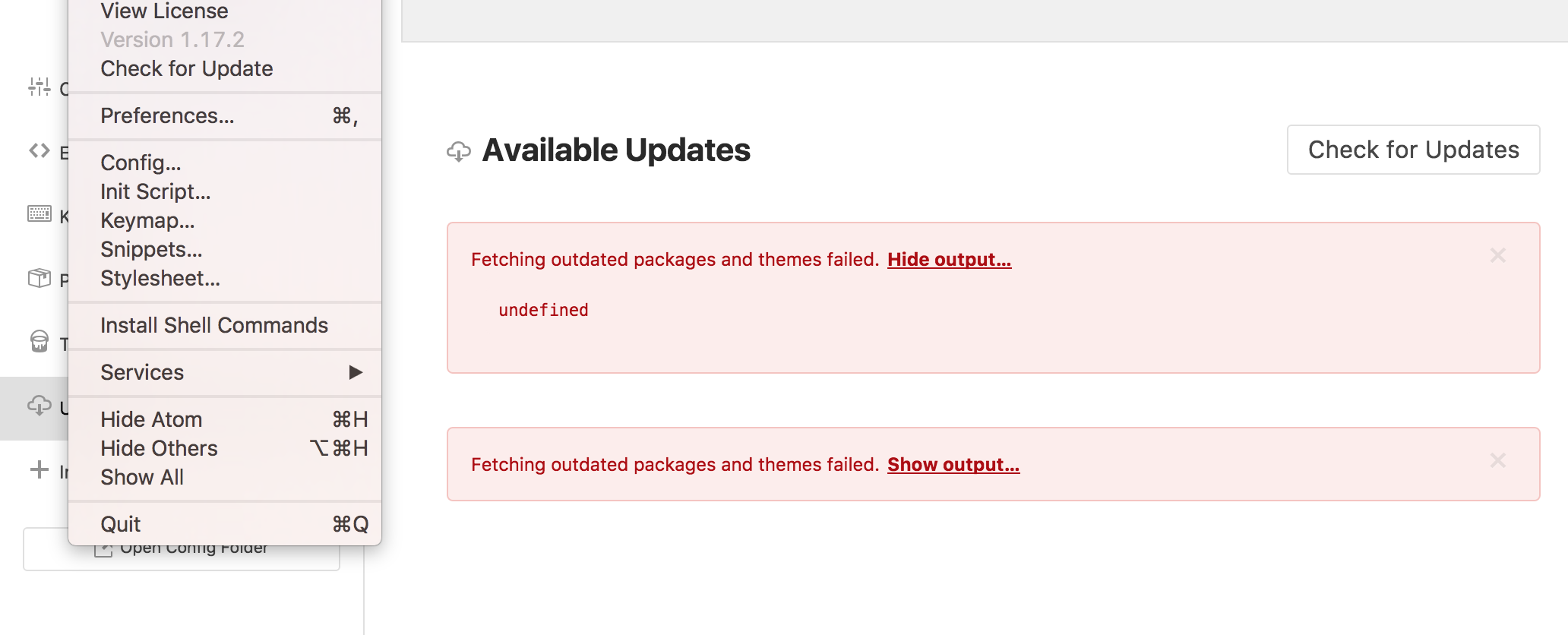 Fetching Outdated Packages And Themes Failed Macosx · Issue 13840 · Atomatom · Github