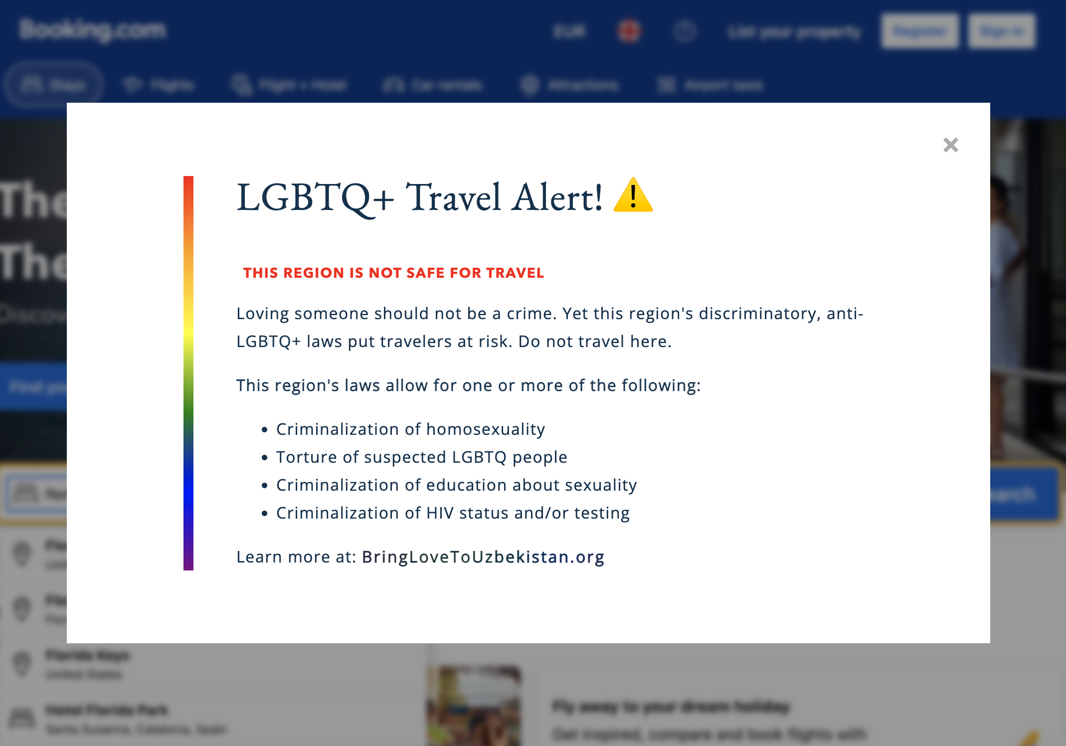 GitHub - thec4aa/lgbtq-travel-warning: Browser extension that flags unsafe countries while you ...