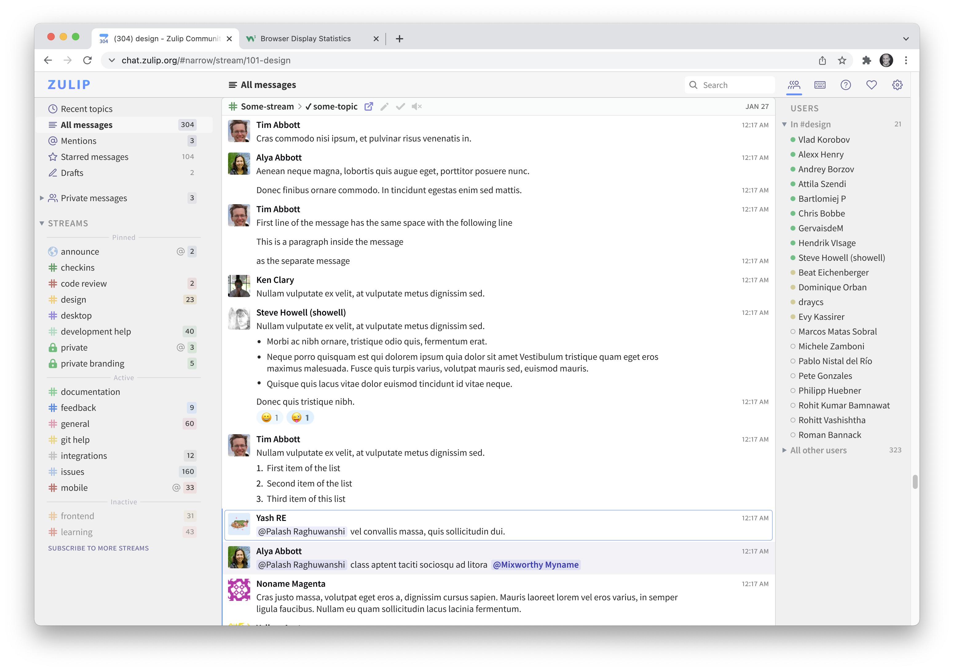 UI redesign: message typography, including mention pills · Issue #22022 · zulip/zulip · GitHub