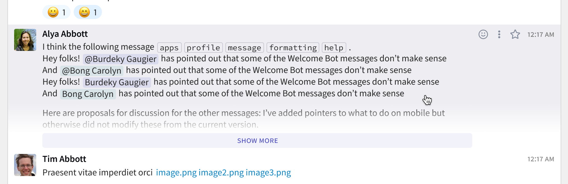 UI redesign: more-less message interaction · Issue #22801 · zulip/zulip · GitHub
