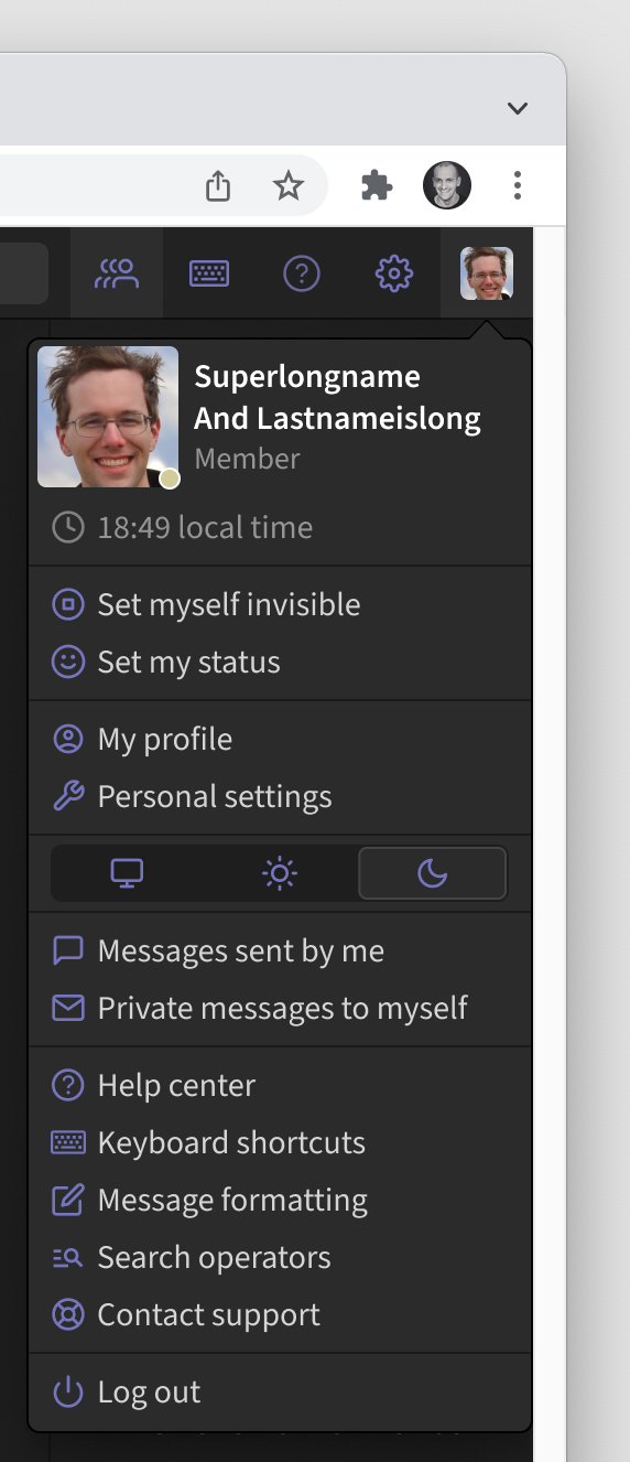 UI redesign: profile and settings pop over menu · Issue #22802 · zulip/zulip · GitHub