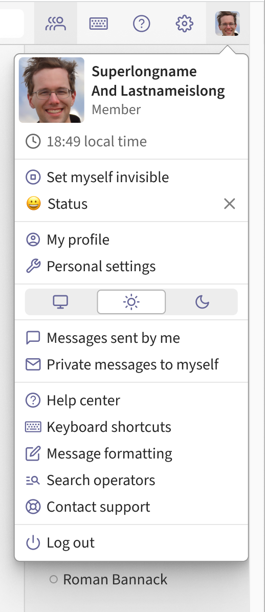 UI redesign: profile and settings pop over menu · Issue #22802 · zulip/zulip · GitHub