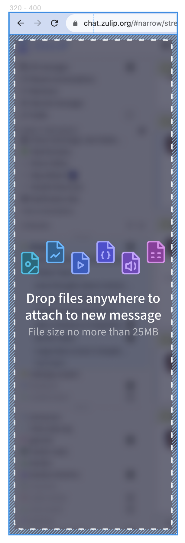 UI redesign: file drop screen · Issue #26565 · zulip/zulip · GitHub
