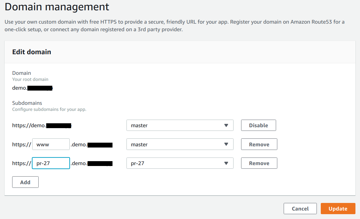 Support PR Previews with subdomains · Issue #219 · aws-amplify/amplify-hosting · GitHub