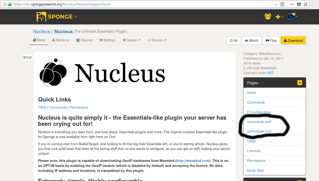 Incorrect page names in navigation for sub items · Issue #417 · SpongePowered/Ore · GitHub