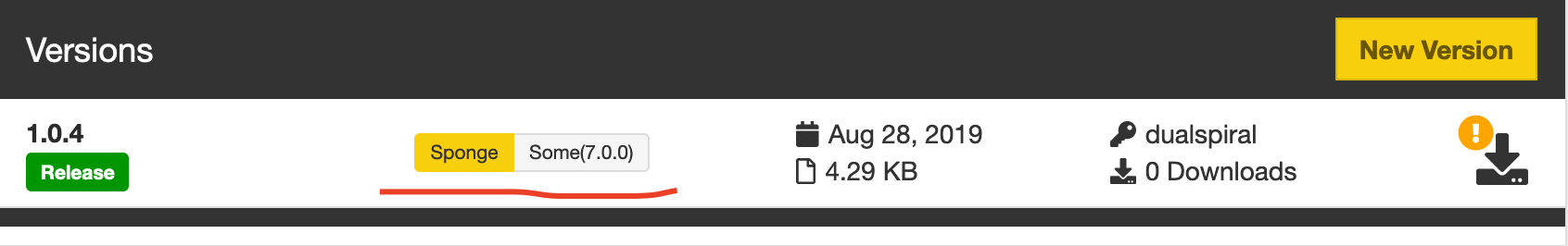 Sponge version badges appear as Some(version), instead of the version · Issue #880 ...