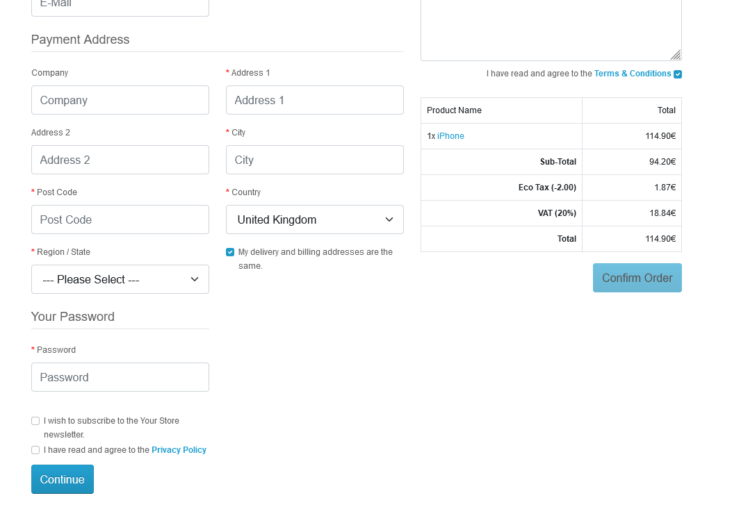 [4.0.0.0] Checkout > layout of checkboxes & checkbox Terms is ...