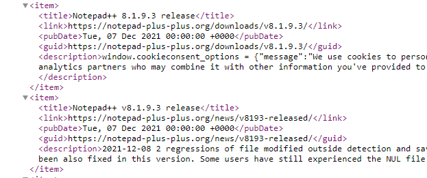 Broken RSS feed on website · Issue #10900 · notepad-plus-plus/notepad-plus-plus · GitHub