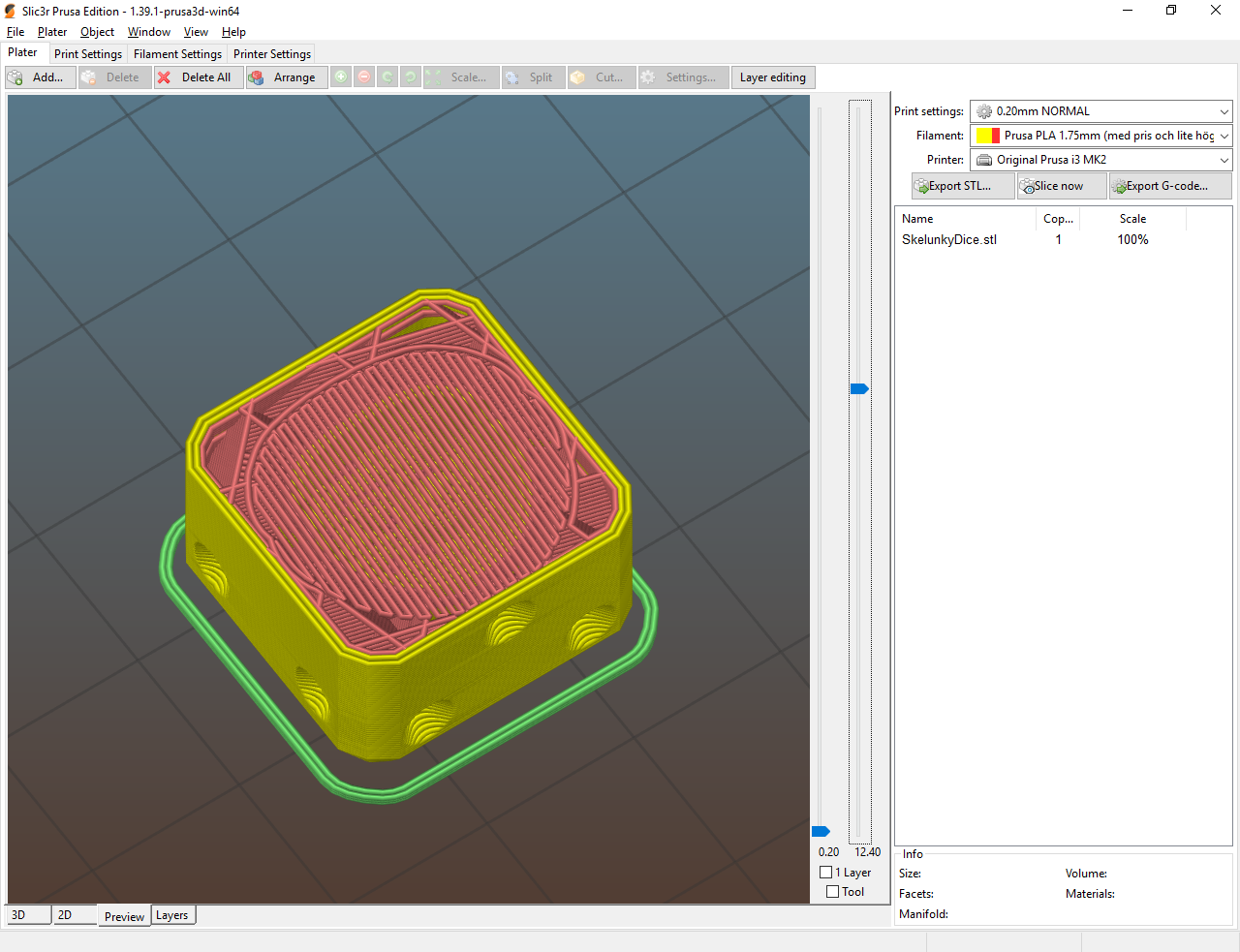 Bug when slicing, creating an infill layer with 100% infill at random ...
