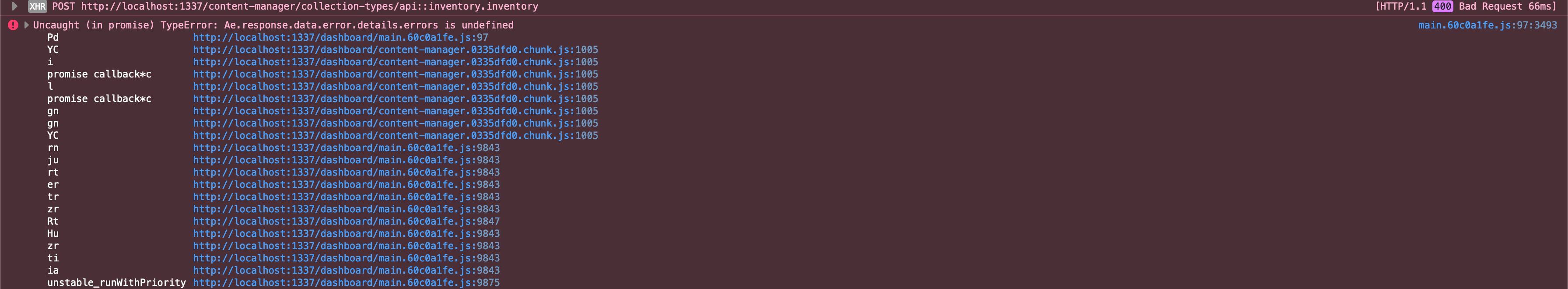Custom Error throws Uncaught exception in admin browser console · Issue ...