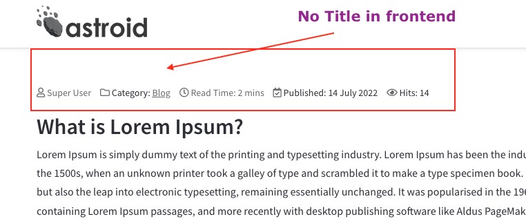 Posts - Hide title (and all options)- is changed unintentionally when ...