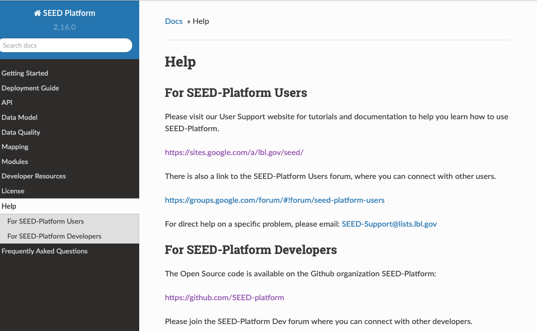 Update contact information on the SEED and SEED website · Issue #3659 · SEED-platform/seed · GitHub