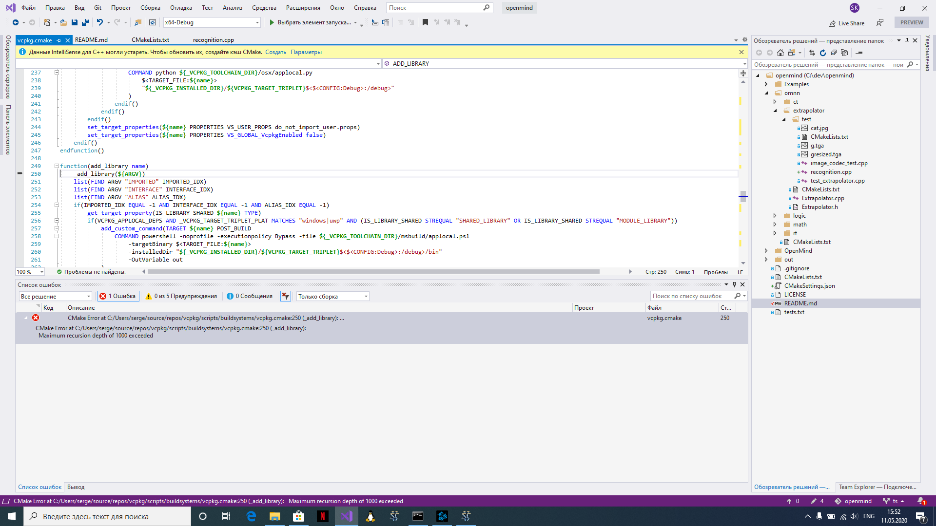 vcpkg _add_library recursion max depth exceeded · Issue #11307 · microsoft/vcpkg · GitHub