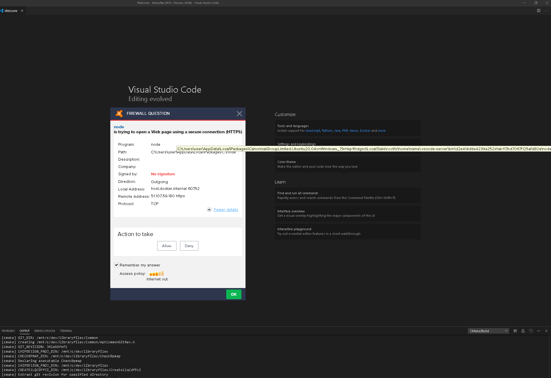 unprotected node binary · Issue #109983 · microsoft/vscode · GitHub