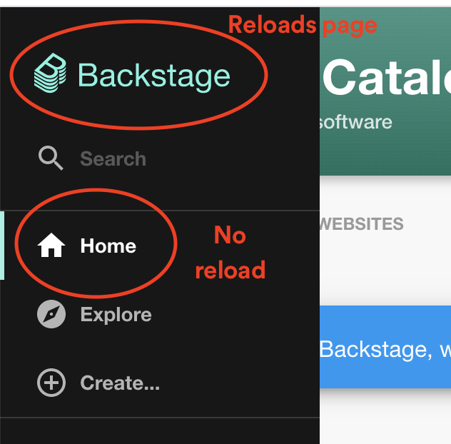 Logo click reloads page · Issue #1175 · backstage/backstage · GitHub