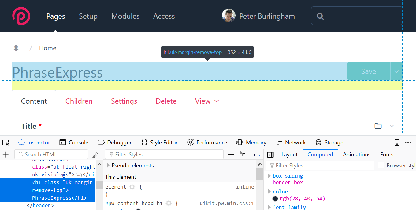 If you make the browser narrow, you can't click the Save/Publish ...