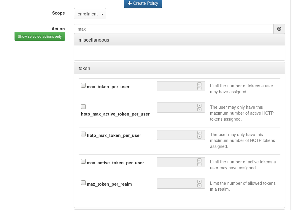 Limit number of token types per user · Issue #1375 · privacyidea/privacyidea · GitHub