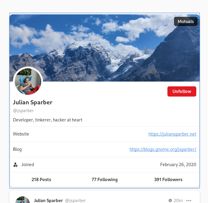Account page: weird focus border · Issue #605 · GeopJr/Tuba · GitHub