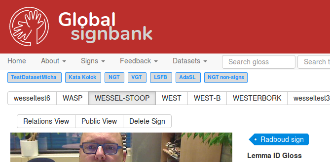 Change some aspects of the menu bar · Issue #439 · Signbank/Global-signbank · GitHub