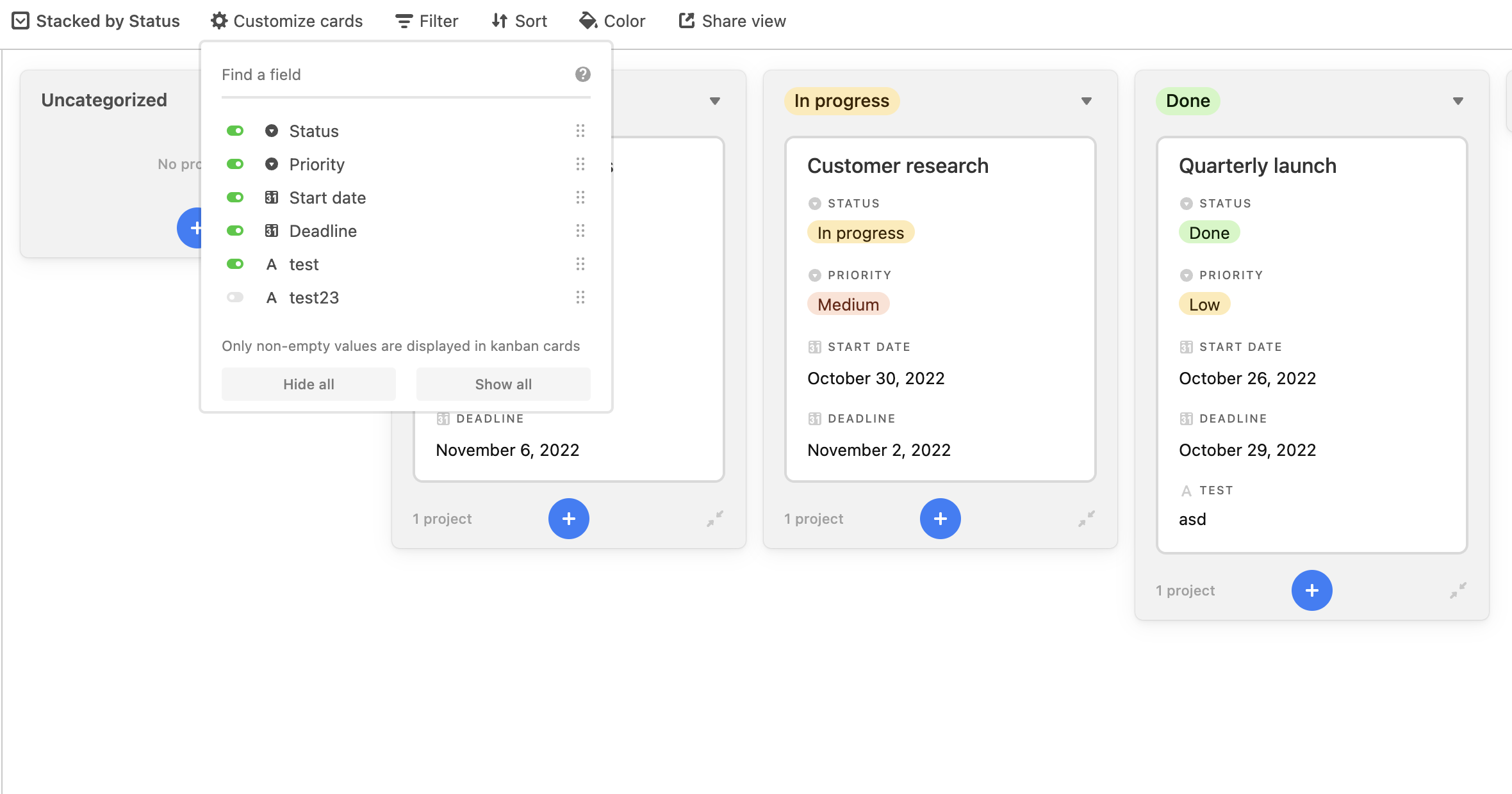 🔦 Feature: The expanded view should give more information than the cards themselves. · Issue ...
