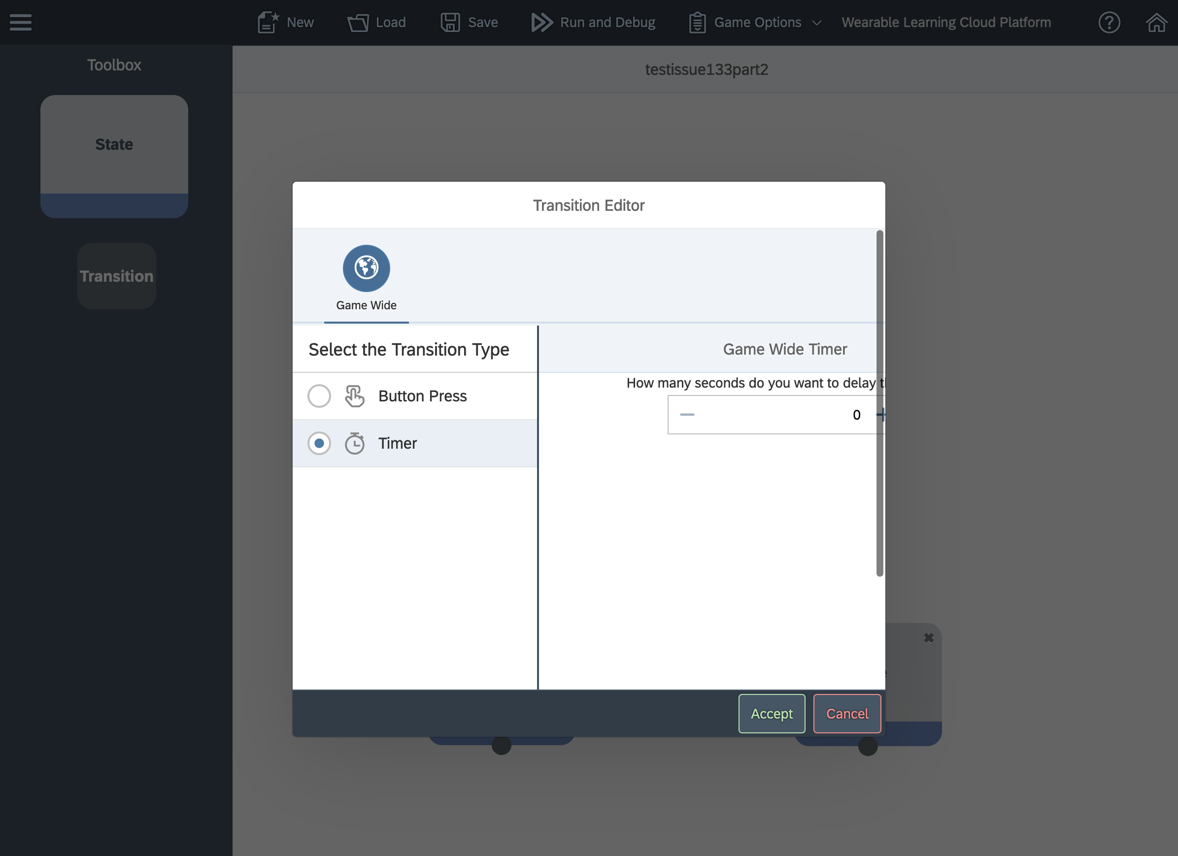 Transition and state editor dialog elements are inaccessible after browser window resize · Issue ...